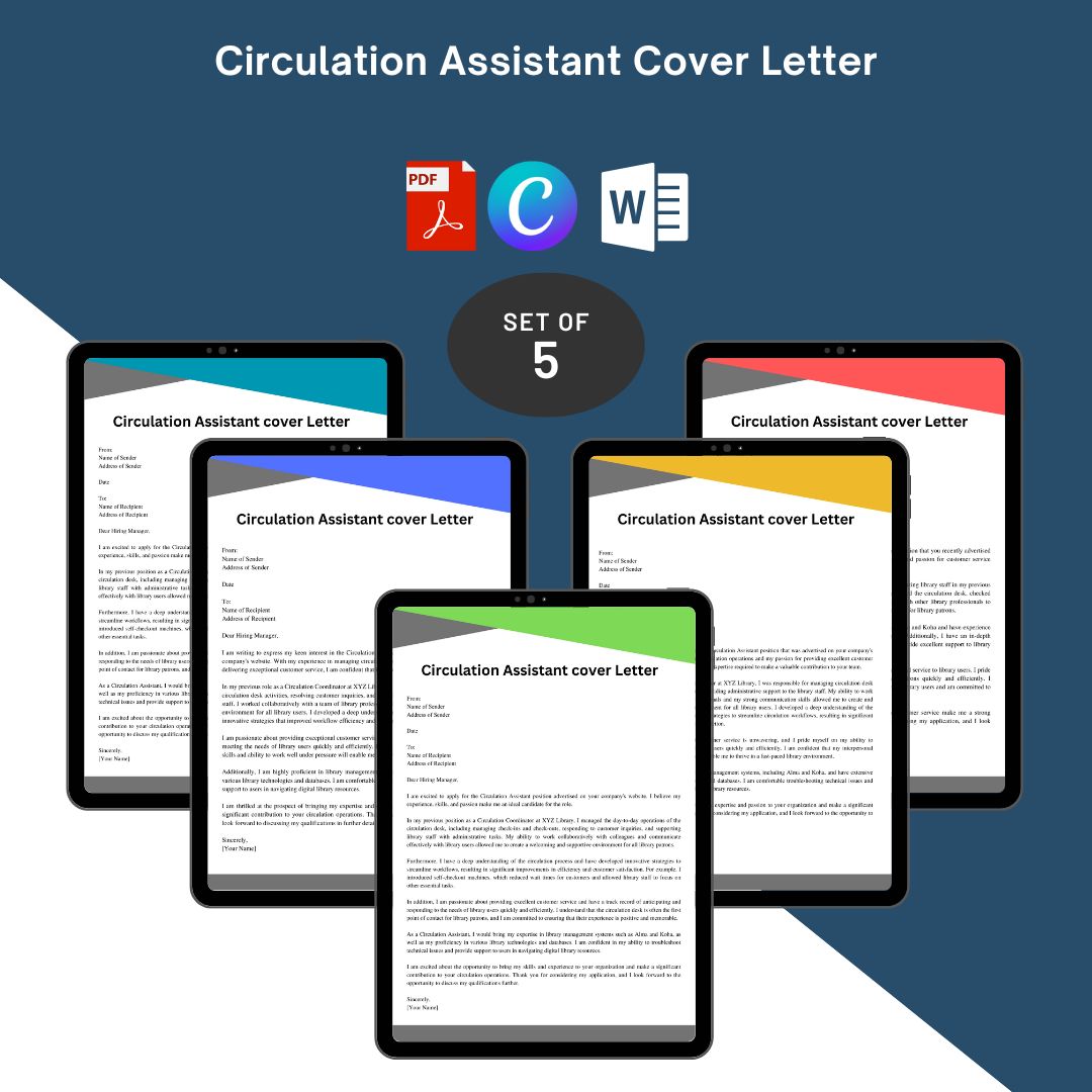 Circulation Assistant Cover Letter Sample with Examples
