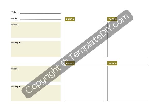 Comic Storyboard Template Printable PDF, Word [Editable]