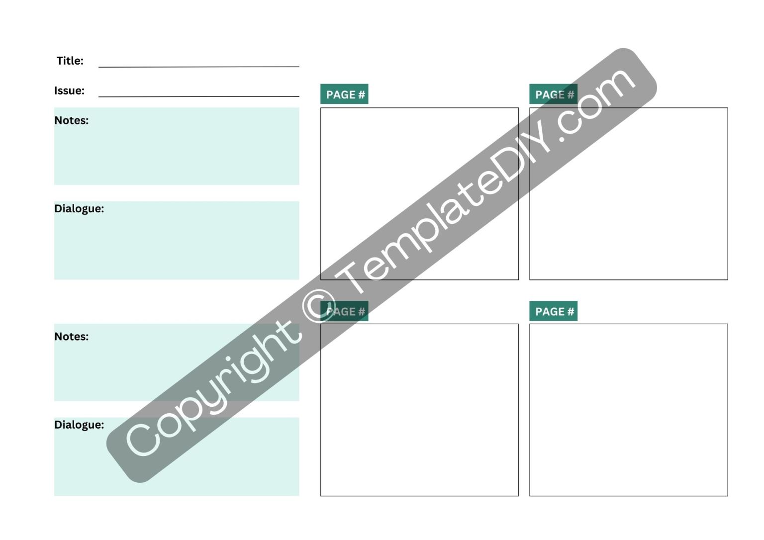 Comic Storyboard Template Printable PDF, Word [Editable]