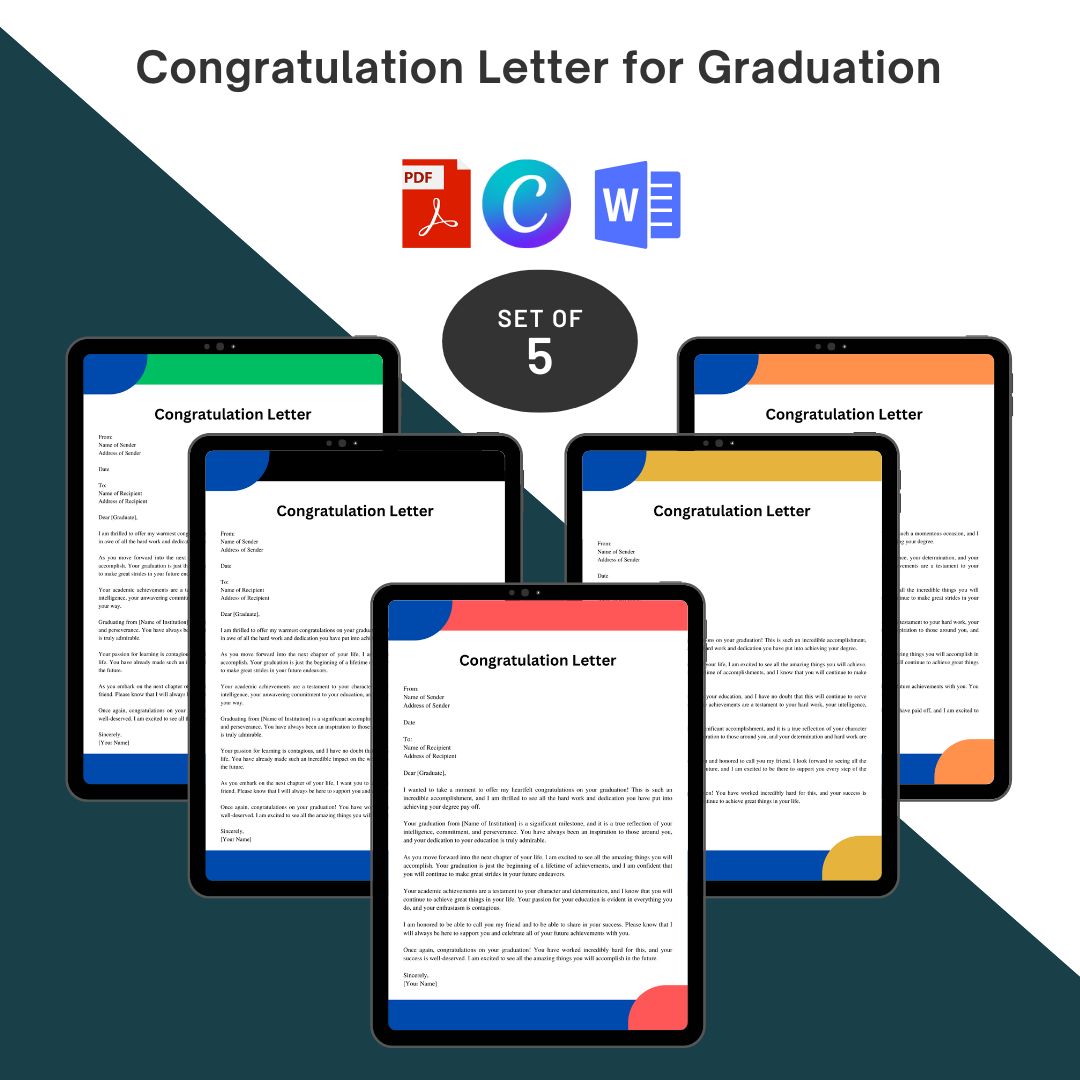 Congratulation Letter for Graduation Sample with Examples