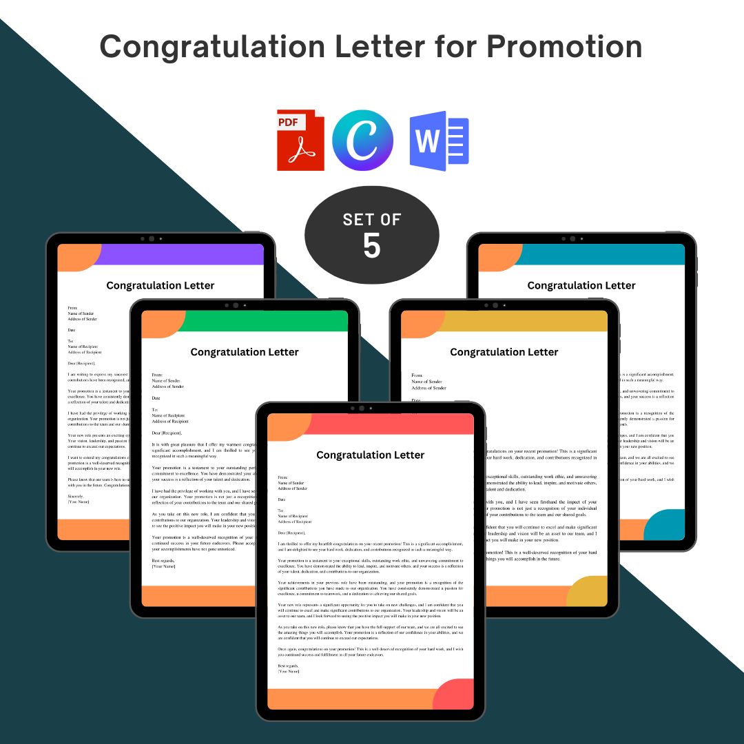 Congratulation Letter for Promotion Sample with Examples