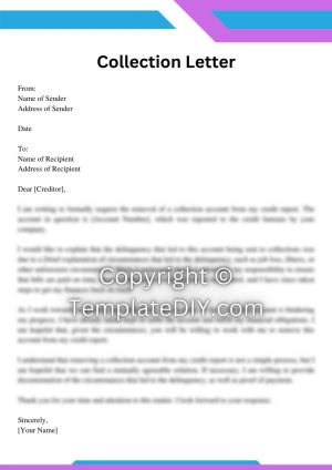 Credit Collection Removal Letter Sample with Examples