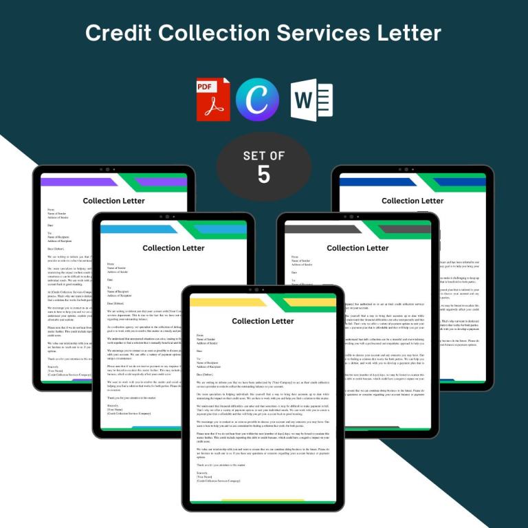 Credit Collection Services Letter Sample with Examples
