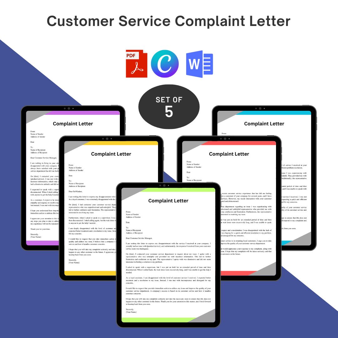 Customer Service Complaint Letter Sample with Examples