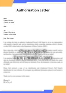 DMV Authorization Letter Sample Template with Examples