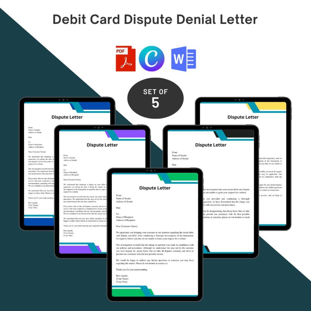 Debit Card Dispute Denial Letter Sample with Examples
