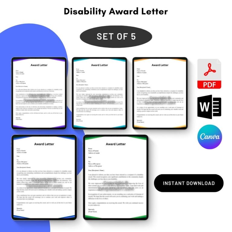 Disability Award Letter Sample with Examples [Word]