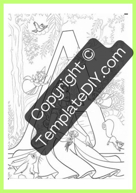 Disney Alphabet Coloring Sheets | Printable PDF Templates