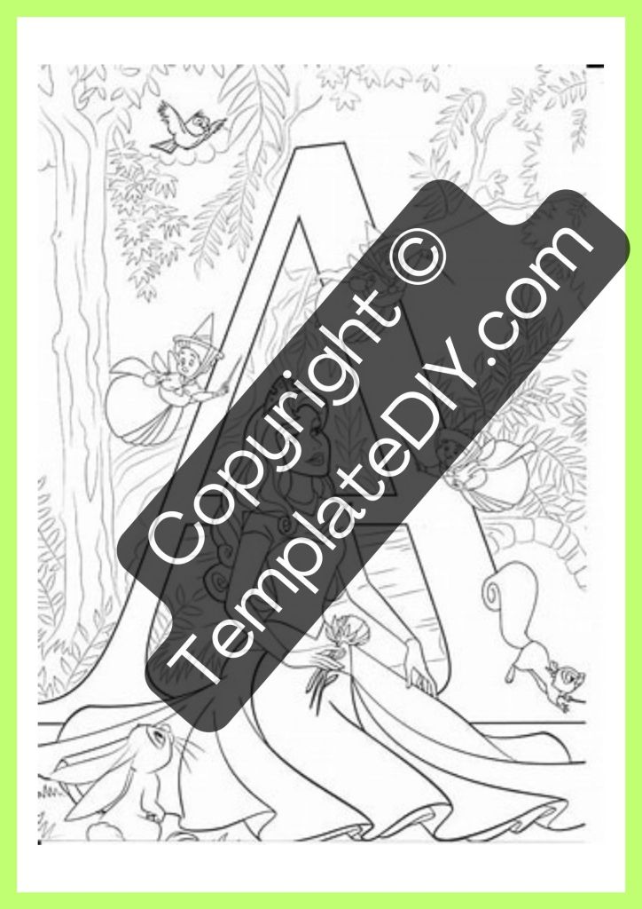 Disney Alphabet Coloring Sheets | Printable PDF Templates