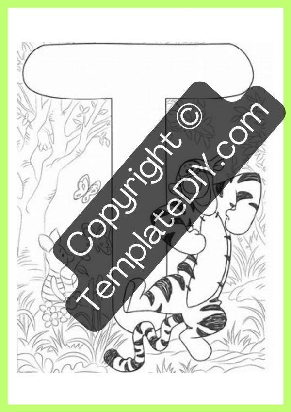 Disney Alphabet Coloring Sheets | Printable PDF Templates