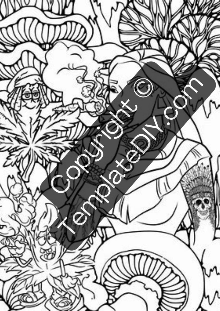 Disney Stoner Coloring Pages Printable Template PDF
