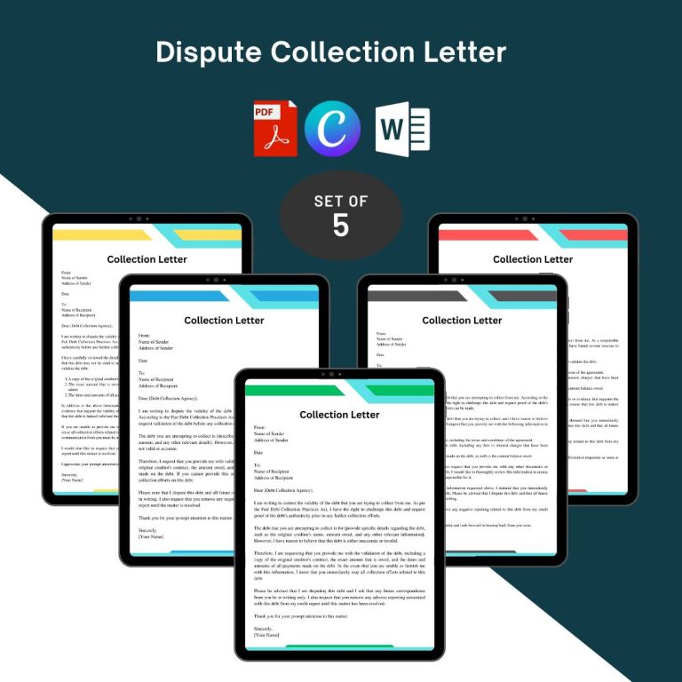 Dispute Collection Letter Sample Template with Examples