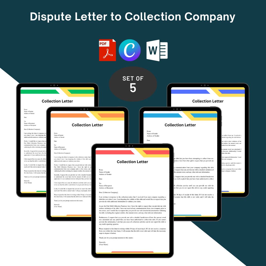 Dispute Letter to Collection Company Sample with Examples