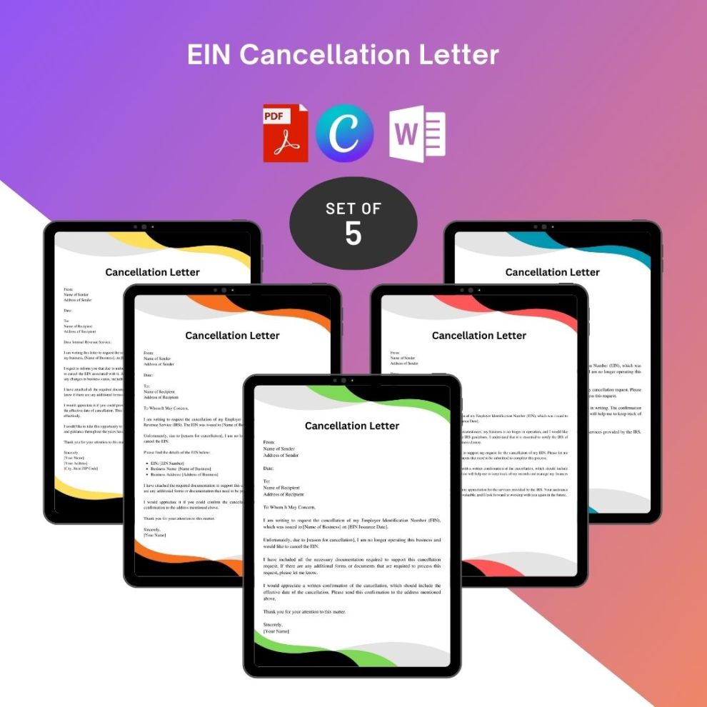IRS EIN Cancellation Letter Template | Download Now