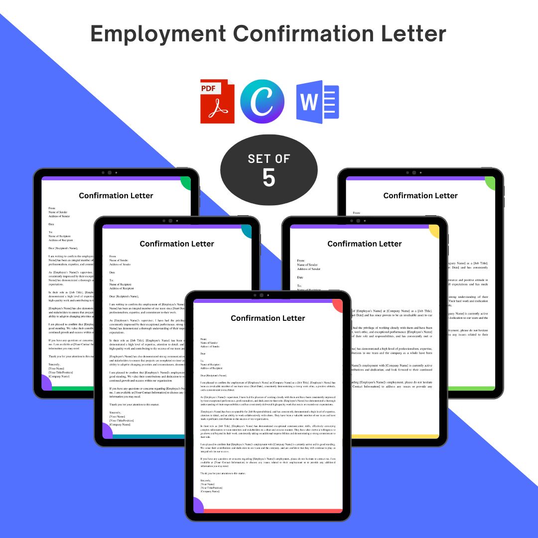 Employment Confirmation Letter Sample with Examples [Word]