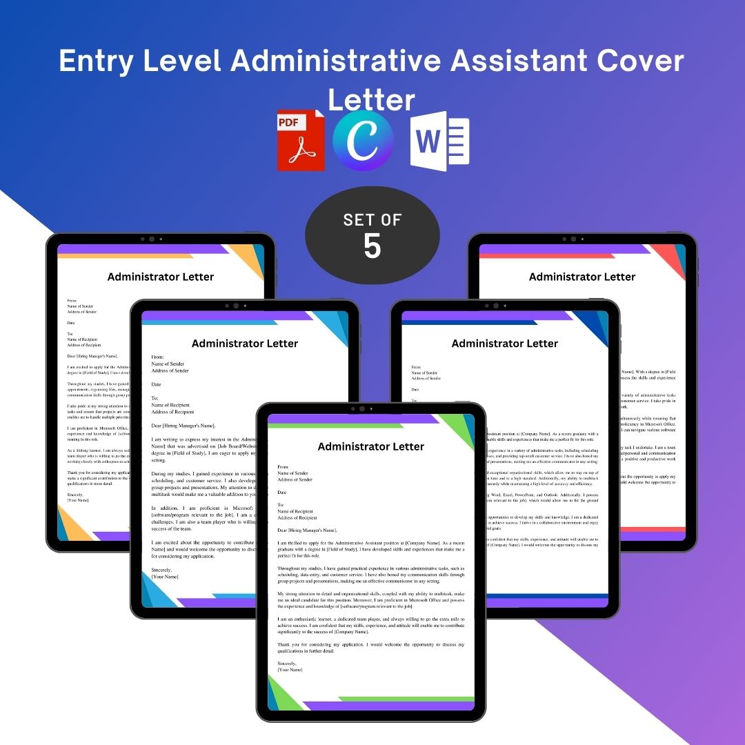 Entry Level Administrative Assistant Cover Letter Sample