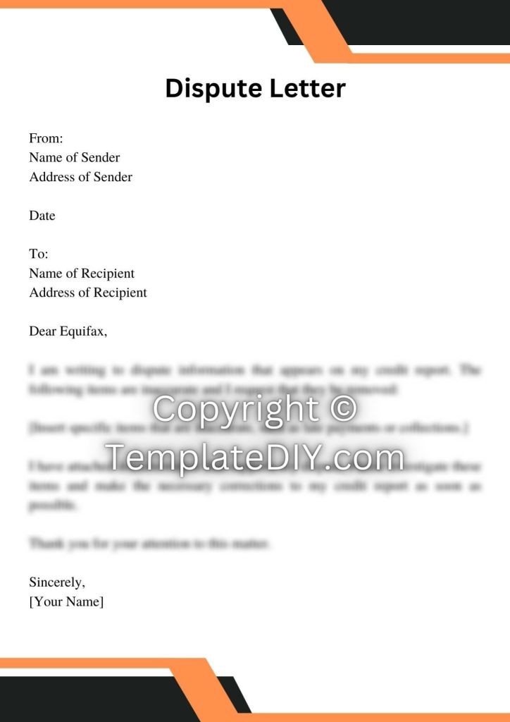 Equifax Dispute Letter Sample with Examples [Editable]