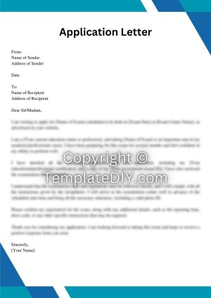Exam Application Letter Sample Template with Examples
