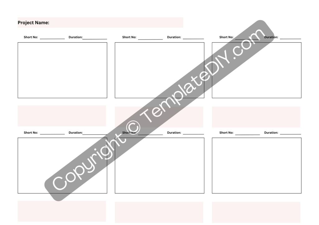 Film Storyboard Template Printable PDF, Word [Editable]