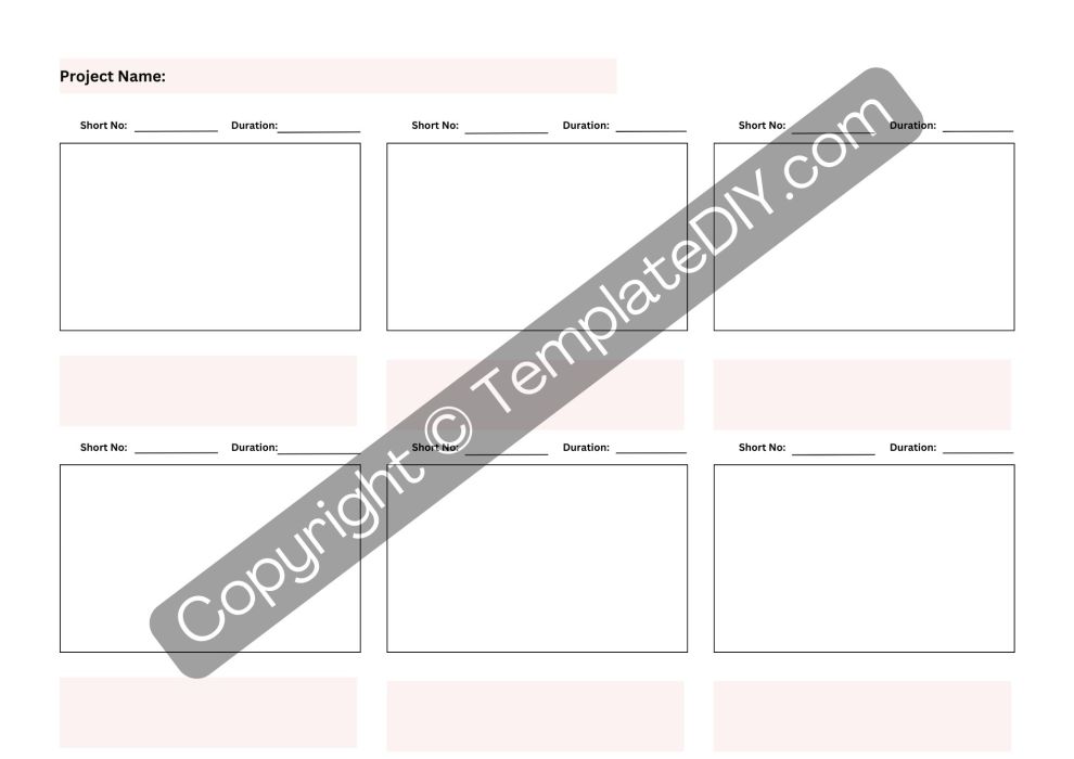 Film Storyboard Template Printable PDF, Word [Editable]