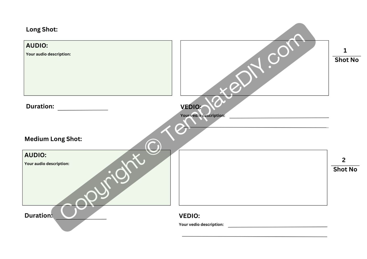 Film Storyboard Template Printable PDF, Word [Editable]