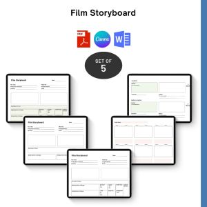 Film Storyboard Template Printable PDF, Word [Editable]