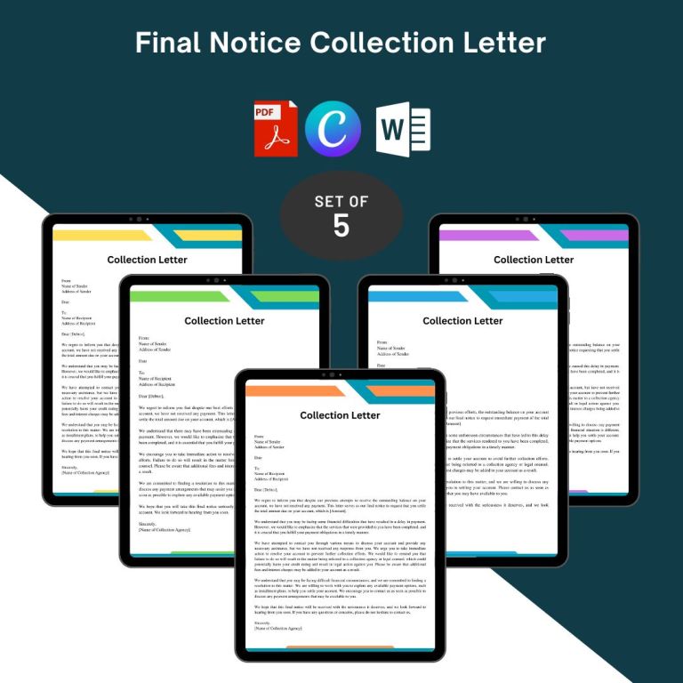 Final Notice Collection Letter Sample with Examples [Word]