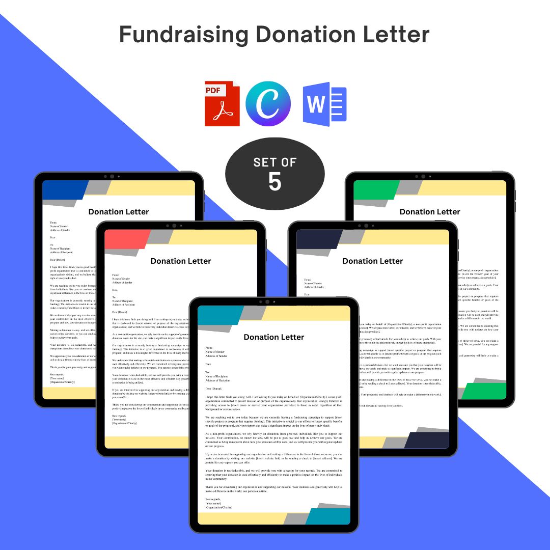 Fundraising Donation Letter Sample with Examples [Word]