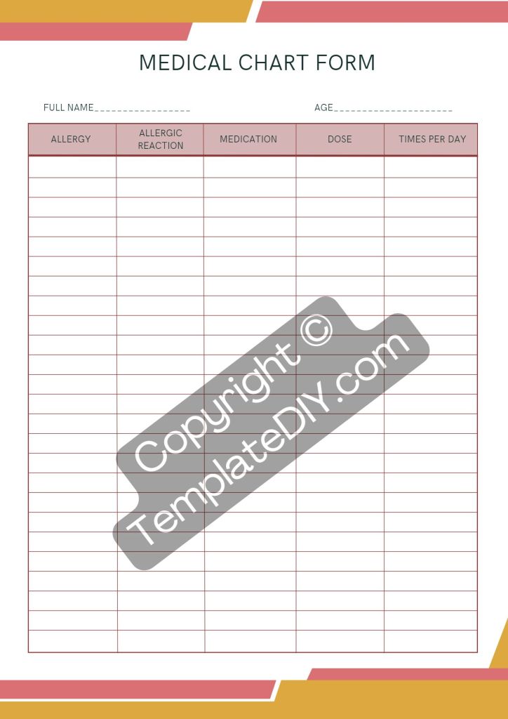 Medical Chart Template Printable in PDF, Word [Editable]