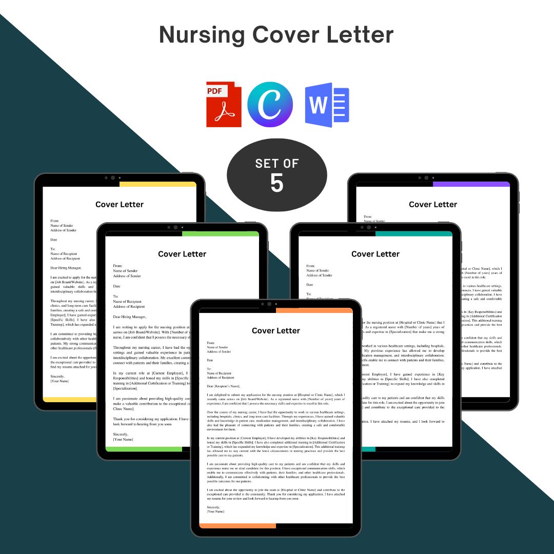 Nursing Cover Letter Sample with Examples [Word Editable]