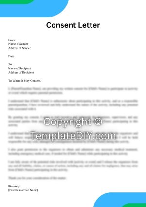 Parent Consent Letter Sample with Examples [Word Editable]