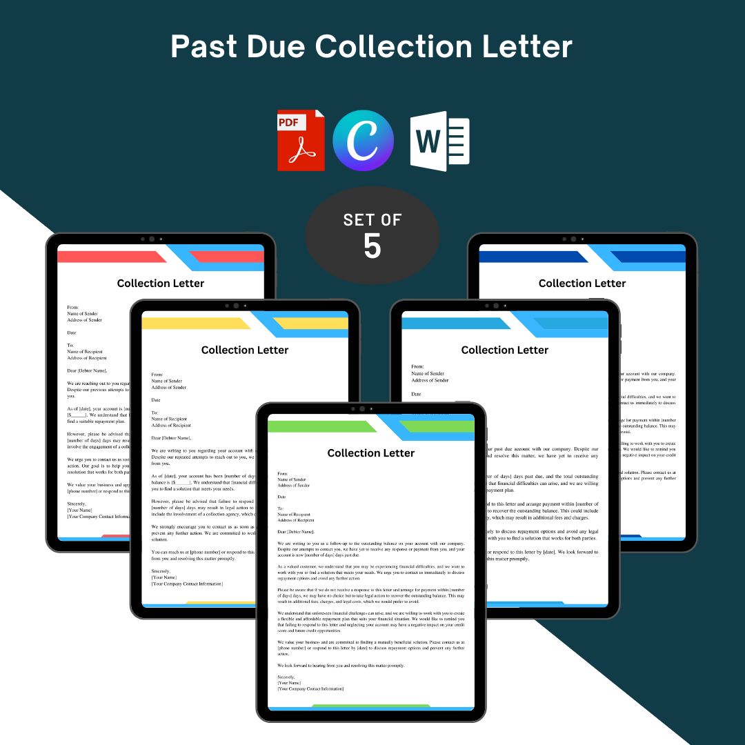 Past Due Collection Letter Sample with Examples [Word]