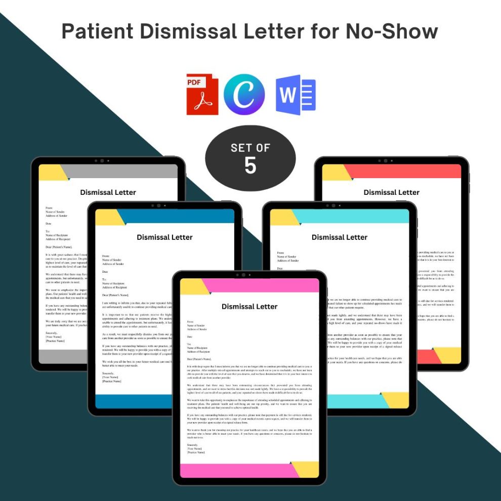 Patient Dismissal Letter for No-Show Sample with Examples