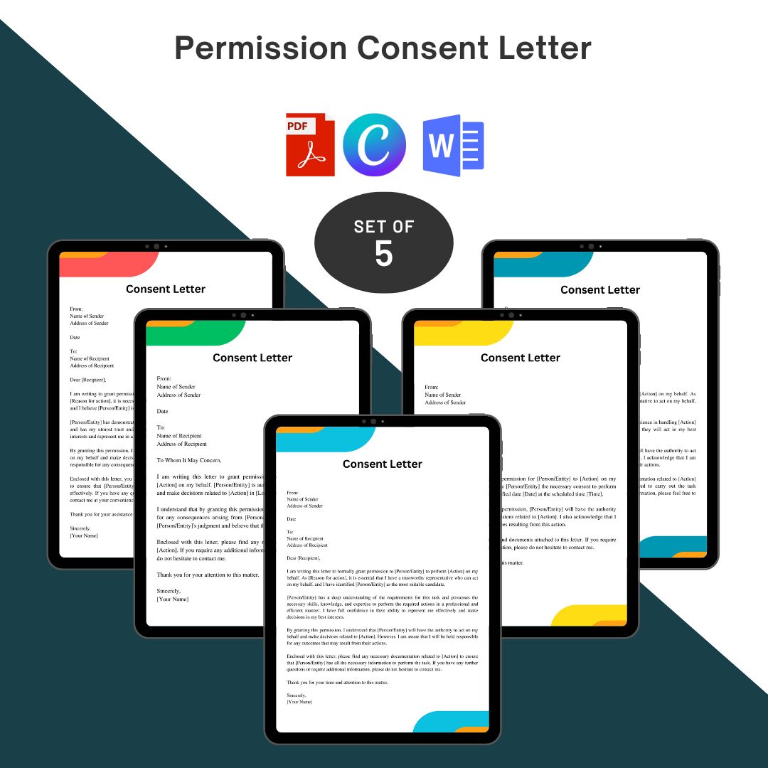 Permission Consent Letter Sample with Examples [Word]