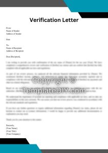 Tax Verification Letter Sample with Examples [Word]