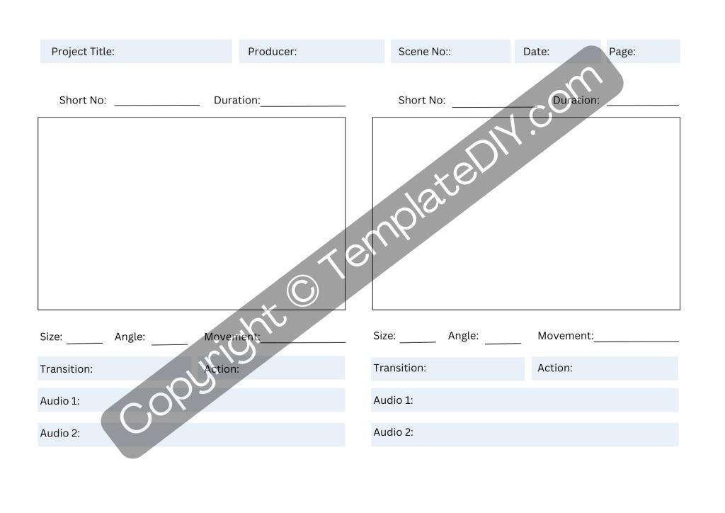Video Storyboard Template Printable PDF, Word [Editable]