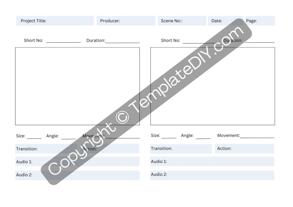Video Storyboard Template Printable PDF, Word [Editable]