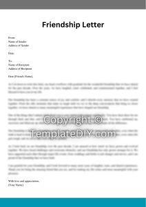 Proof of Friendship Letter Sample Template with Examples