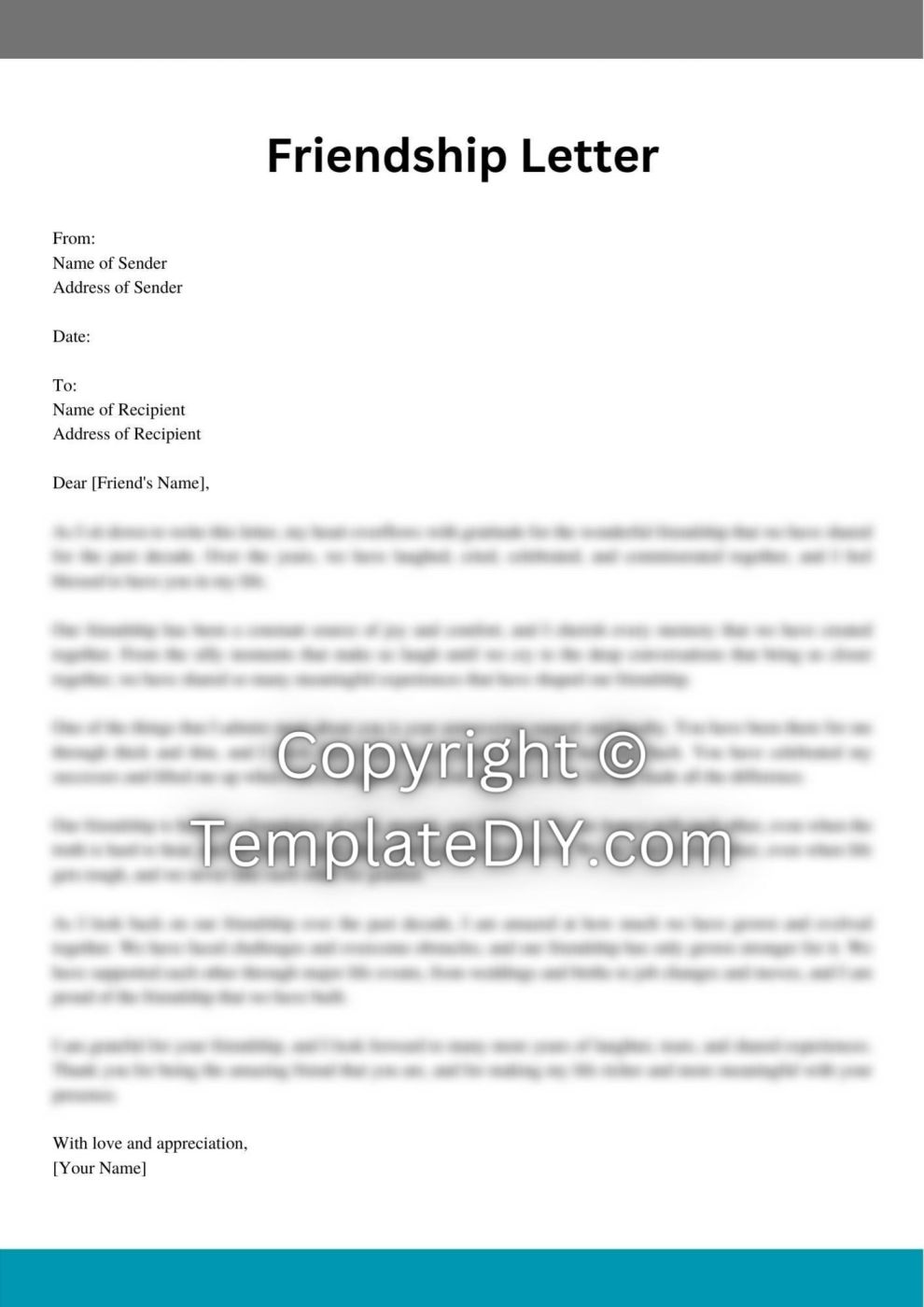 Proof of Friendship Letter Sample Template with Examples