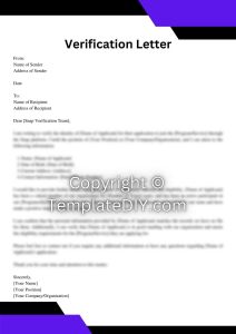 SNAP Verification Letter Template | Download Now