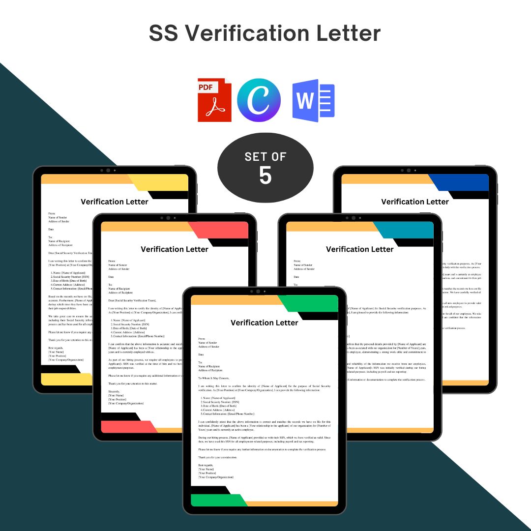 SS Verification Letter Sample with Examples [Word]