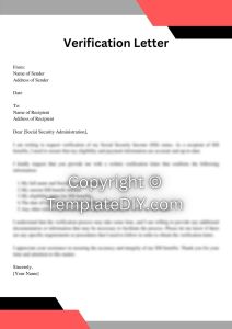 SSI Verification Letter Sample with Examples [Word]