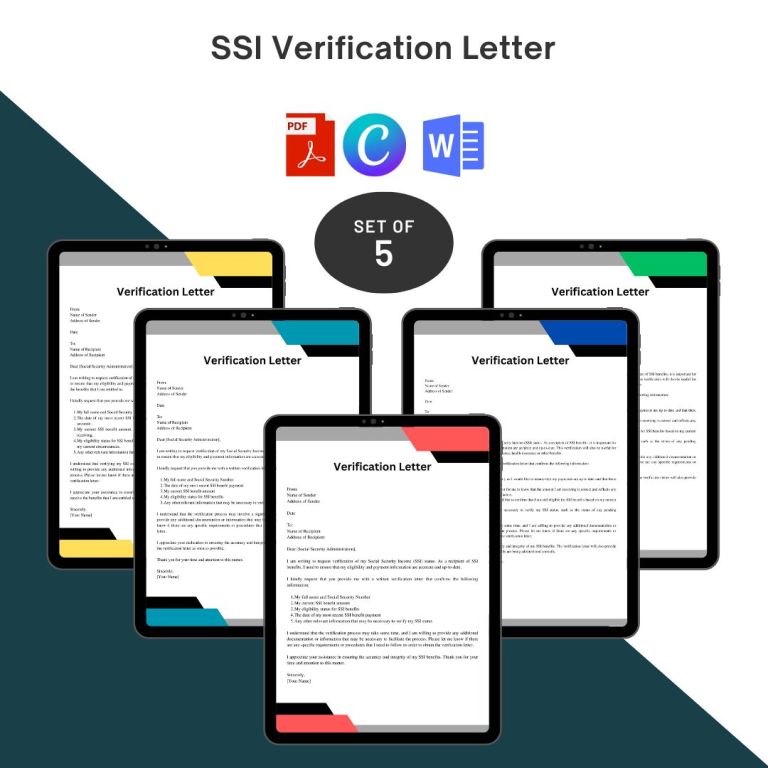 SSI Verification Letter Sample with Examples [Word]