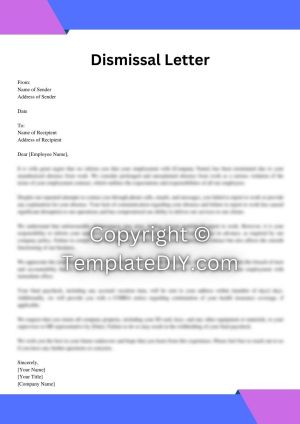 AWOL Dismissal Letter Sample with Examples [Word Editable]