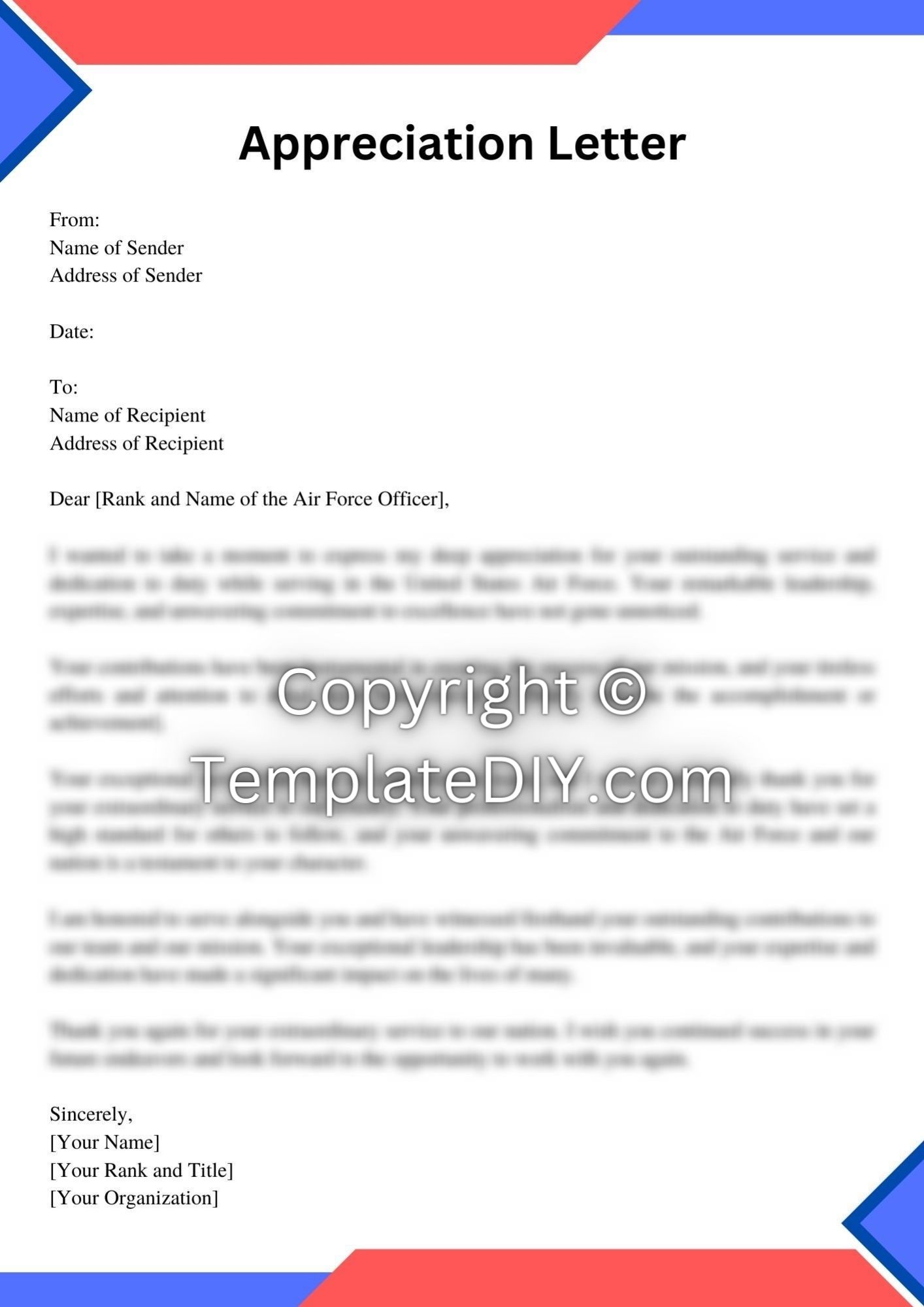 Air Force Letter Air Force Recommendation Letters