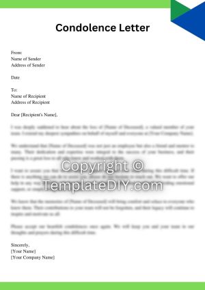 Business Condolence Letter Sample with Examples [Word]