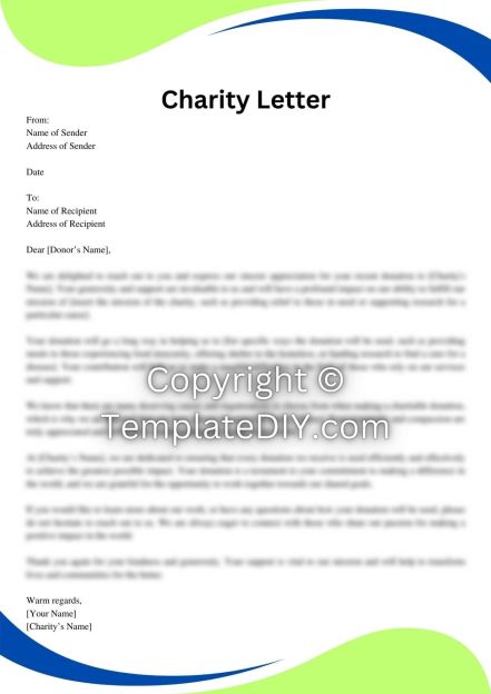 Charity Contribution Letter Sample with Examples [Word]