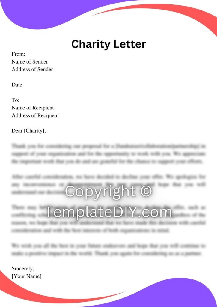 Charity Rejection Letter Sample with Examples [Word]