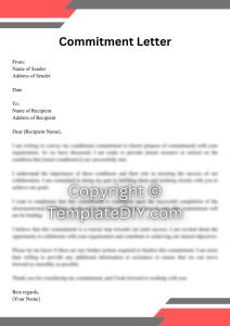 Conditional Commitment Letter Sample with Examples [Word]