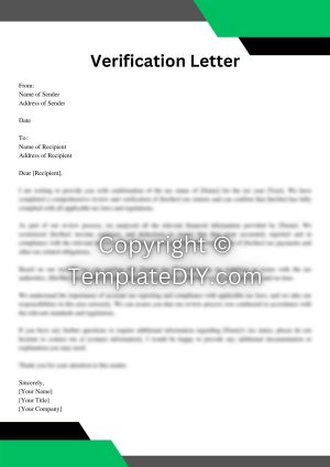 Tax Verification Letter Sample with Examples [Word]